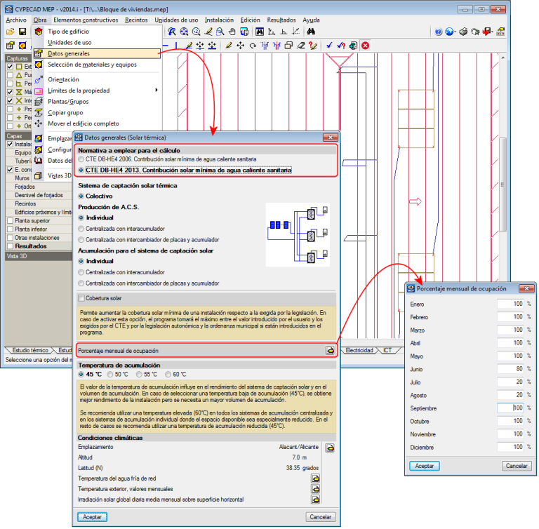 Solar thermal energy – HE 4 - CYPE