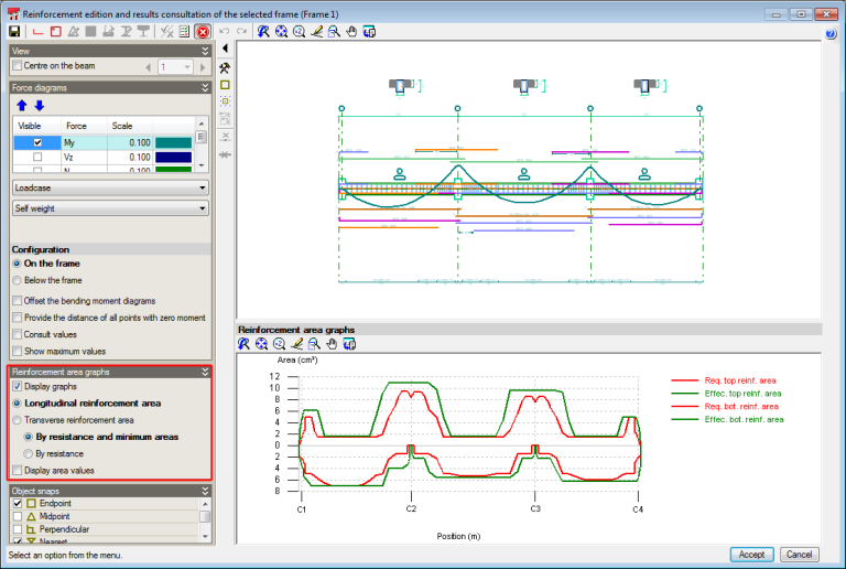 Reinforcement area graphs - CYPE