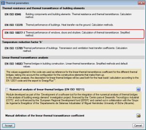Implementation of the EN ISO 10077-1 code - CYPE