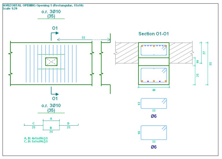 Horizontal openings in beams - CYPE