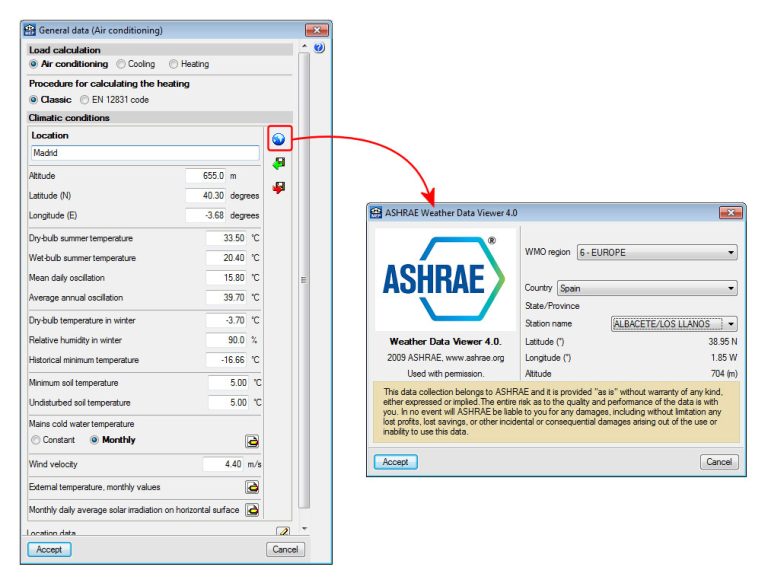 “ASHRAE Weather Data Viewer 4.0” climate database - CYPE