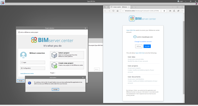 New method for connecting applications to the BIMserver.center platform ...