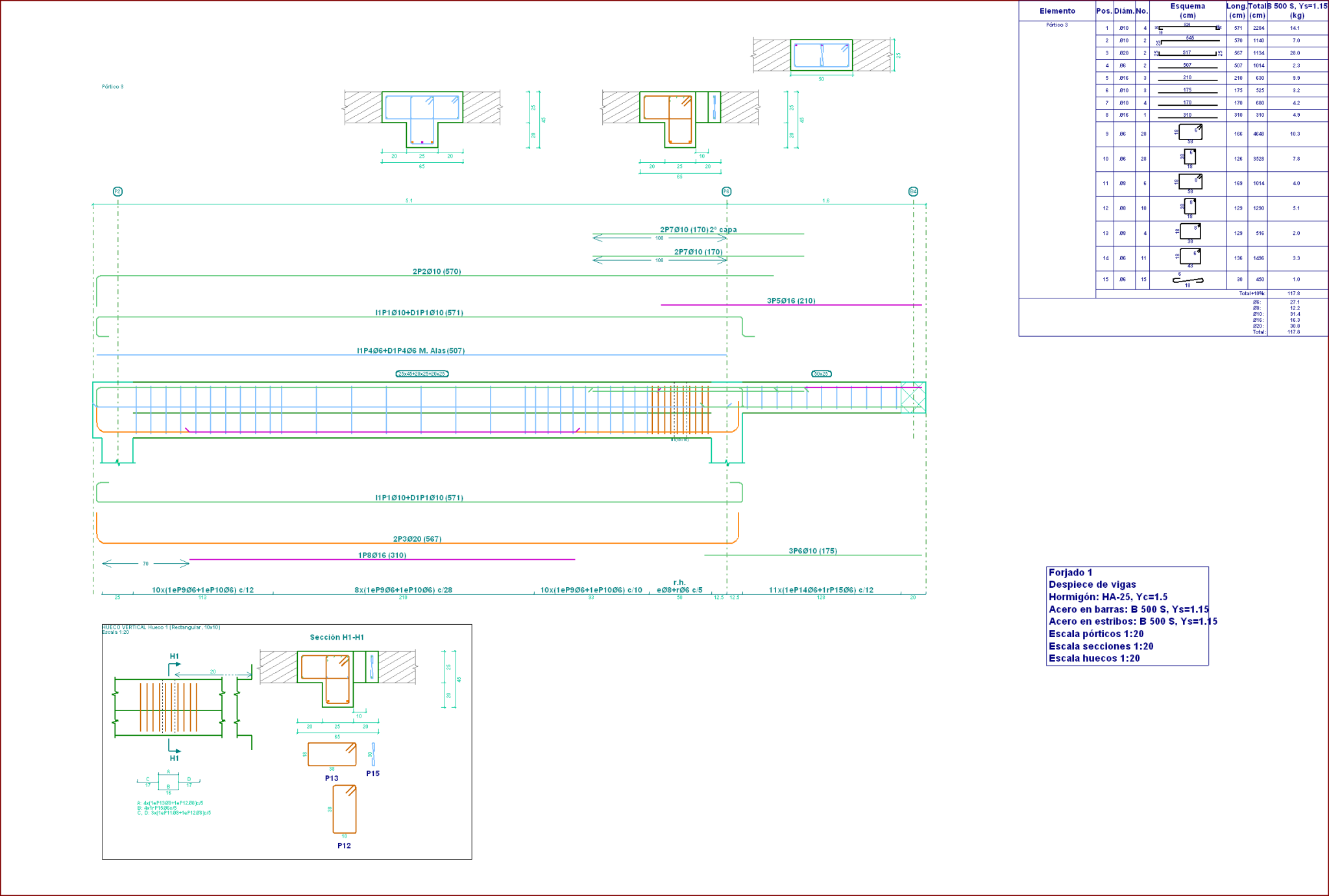 Vertical openings in beams - CYPE