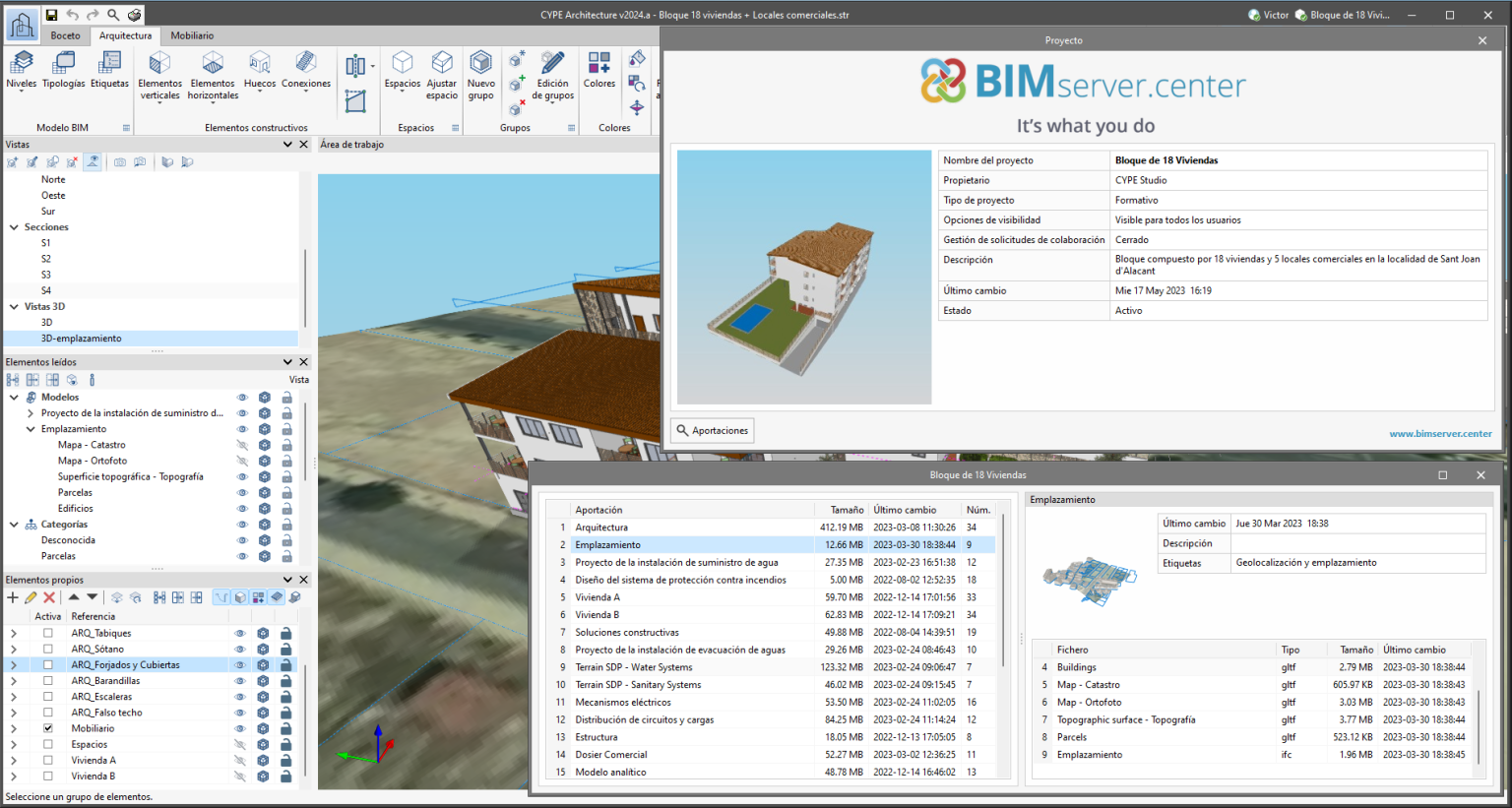 Nuevo método de conexión de las aplicaciones con la plataforma BIMserver.center - CYPE