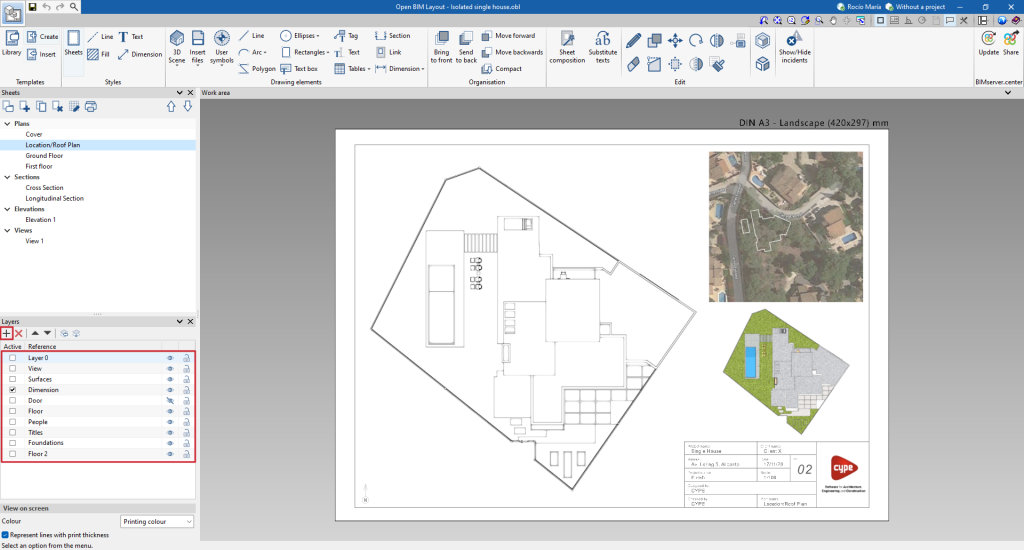 Open BIM Layout - Creating and managing layers - CYPE