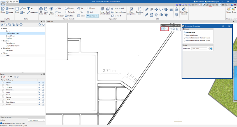 Open BIM Layout - Dimension - CYPE