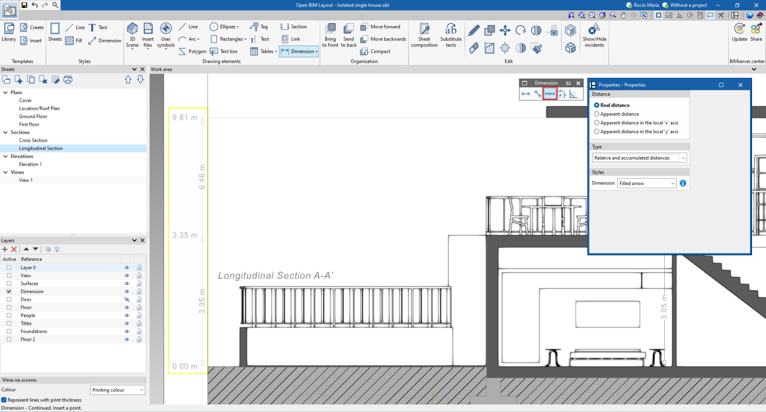 Open BIM Layout - Dimension - CYPE