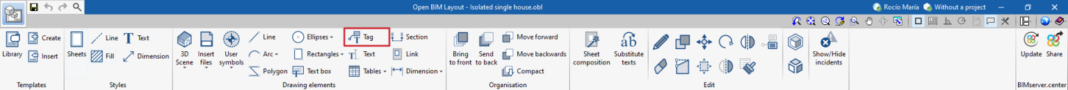Open BIM Layout - Tagging elements - CYPE