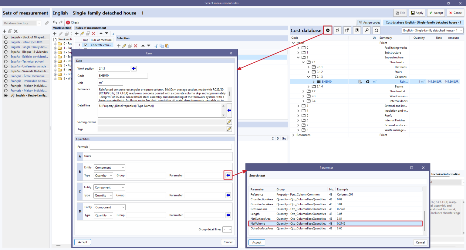 Open BIM Quantities - Assign codes - CYPE