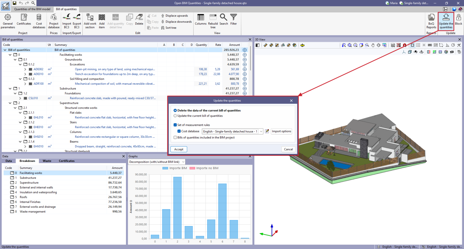 Open BIM Quantities - Quantities of BIM models through pre-defined ...