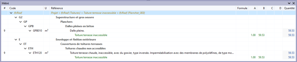 Open BIM Quantities - Tableau des métrés - CYPE