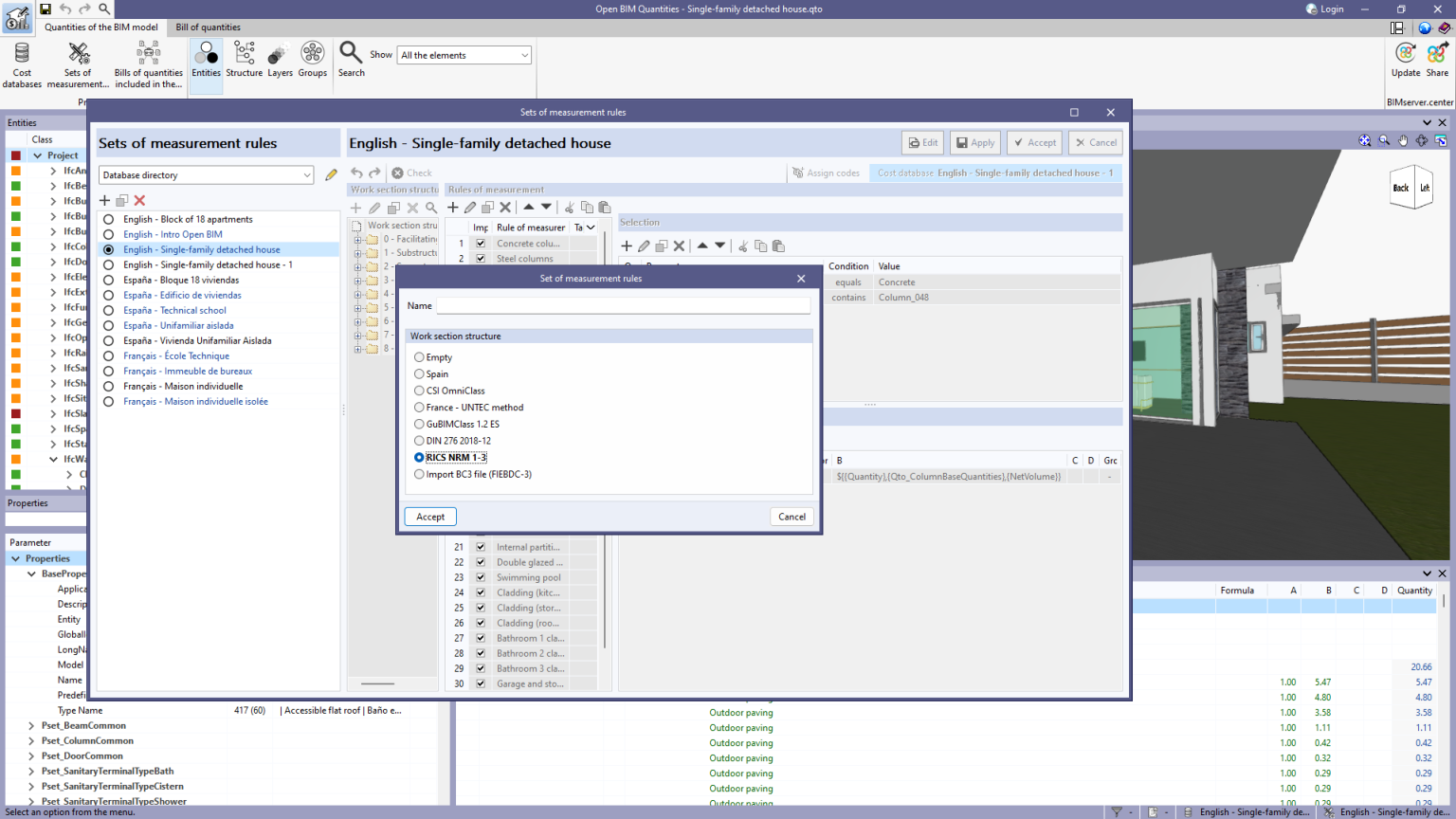 New predefined work section structures - CYPE