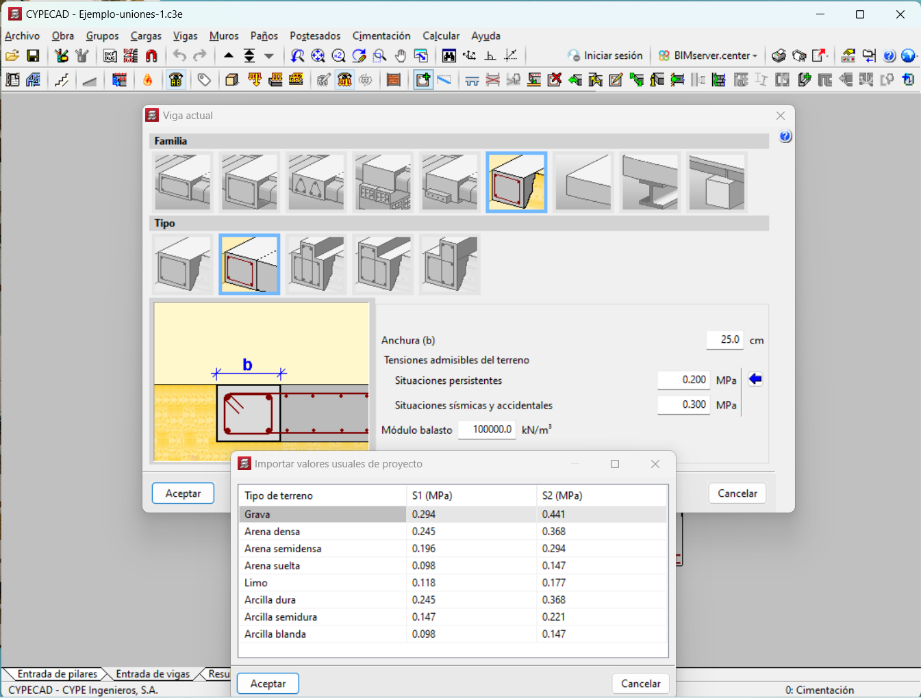 Losas y vigas de cimentación - CYPE