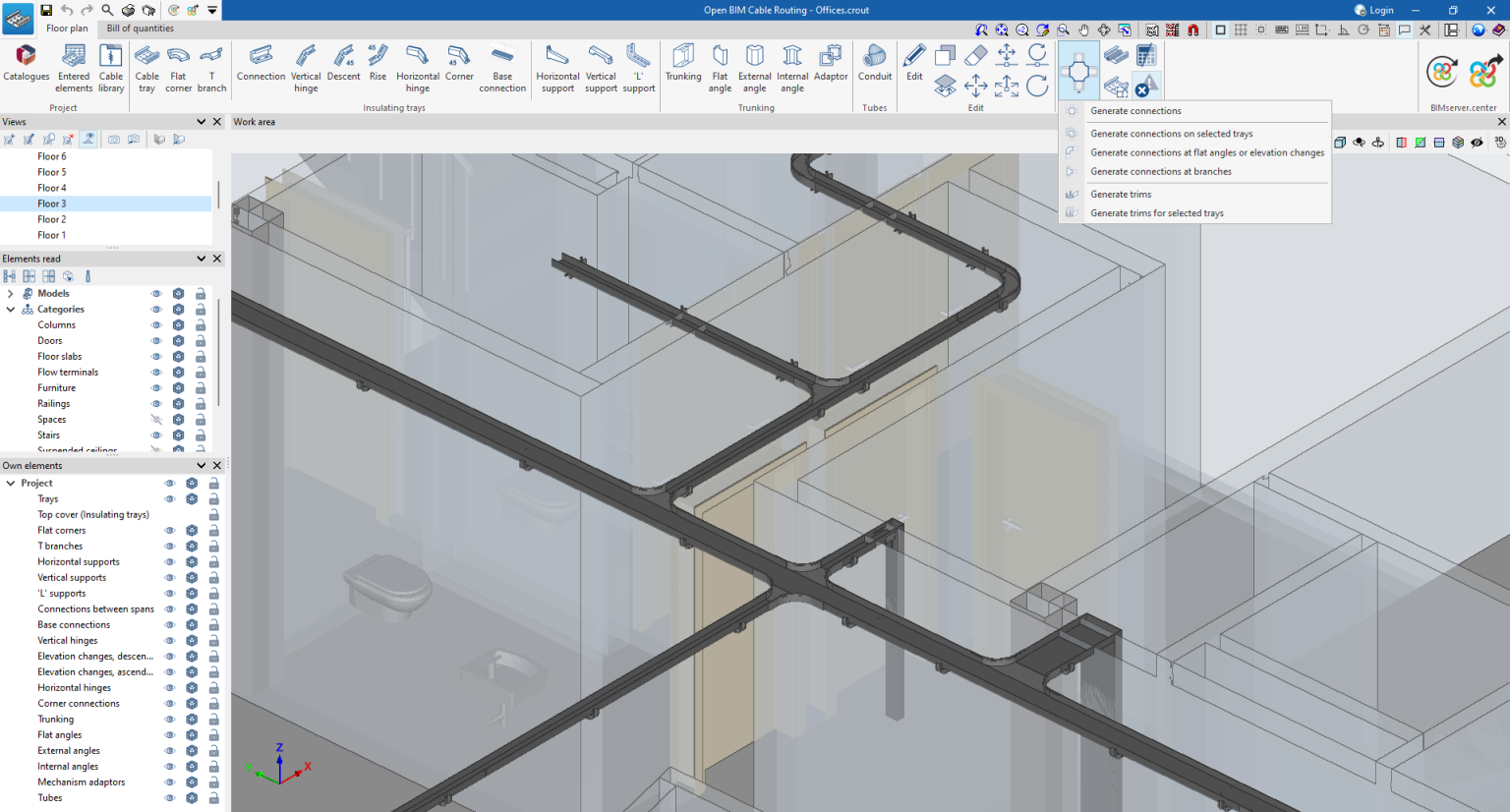 Open BIM Cable Routing - Automatic generation tools - CYPE