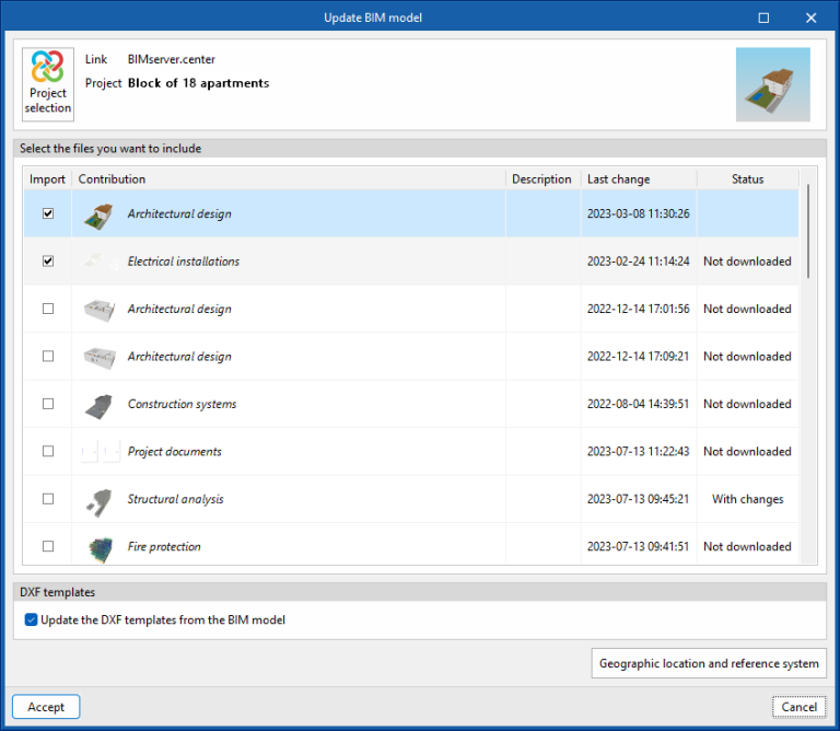Open BIM Cable Routing - Options available in Open BIM Cable Routing - CYPE