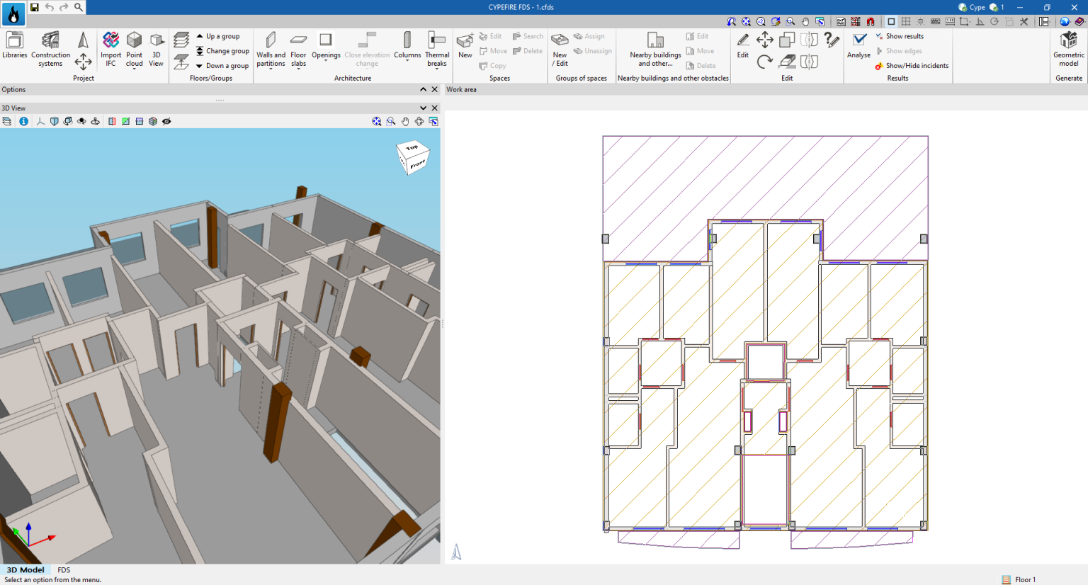 "3D Model" tab included - CYPE