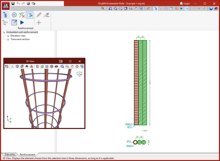 Concrete embedded walls - CYPE