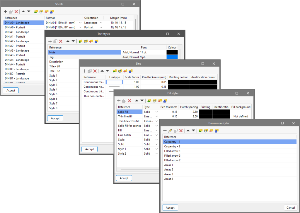 Edit sheets - Managing styles - CYPE