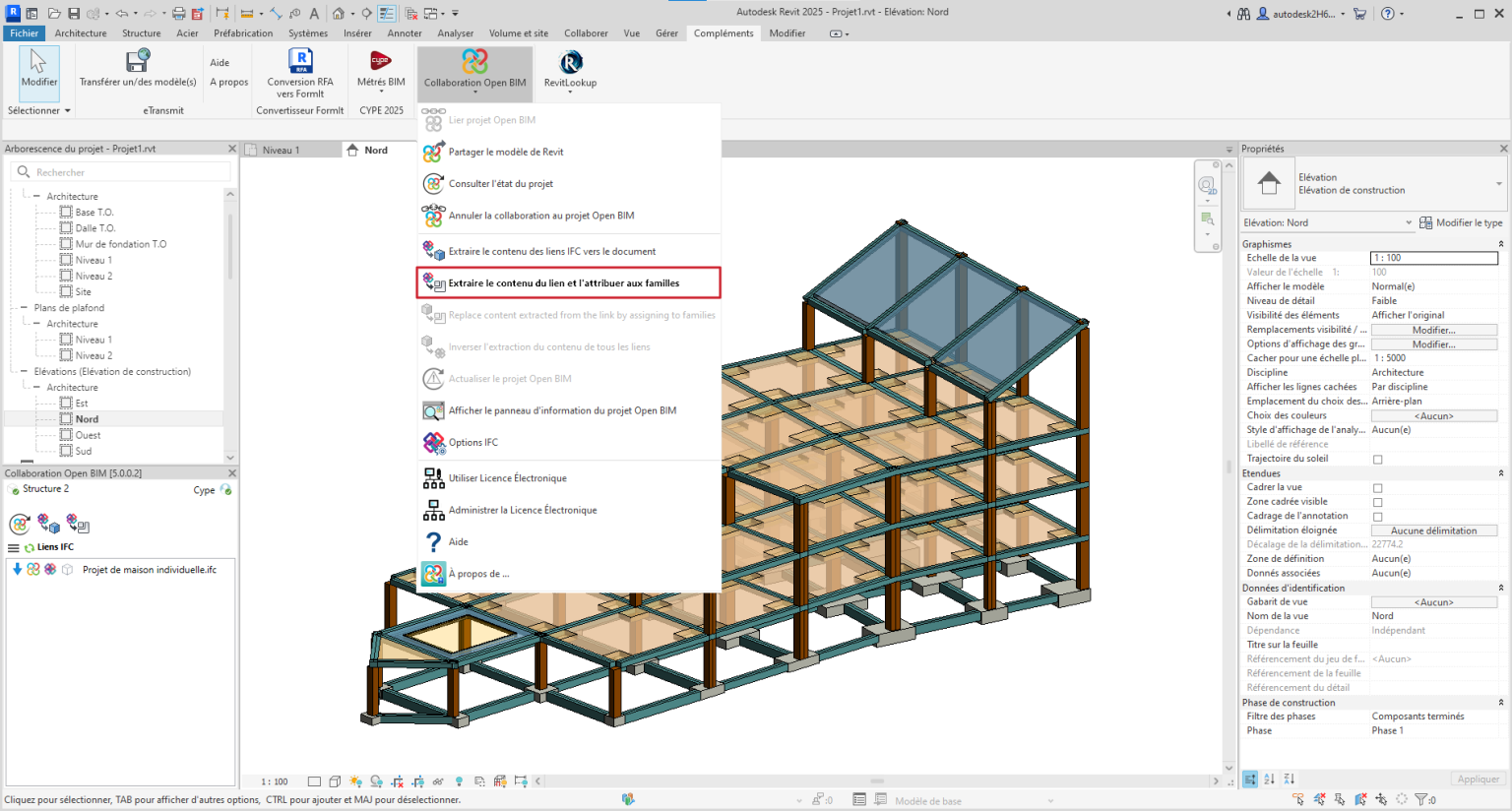 Génération d'éléments natifs de Revit® à partir d'un IFC structural ...