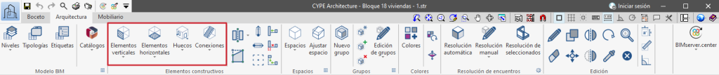CYPE Architecture - Modelado de los elementos constructivos - CYPE