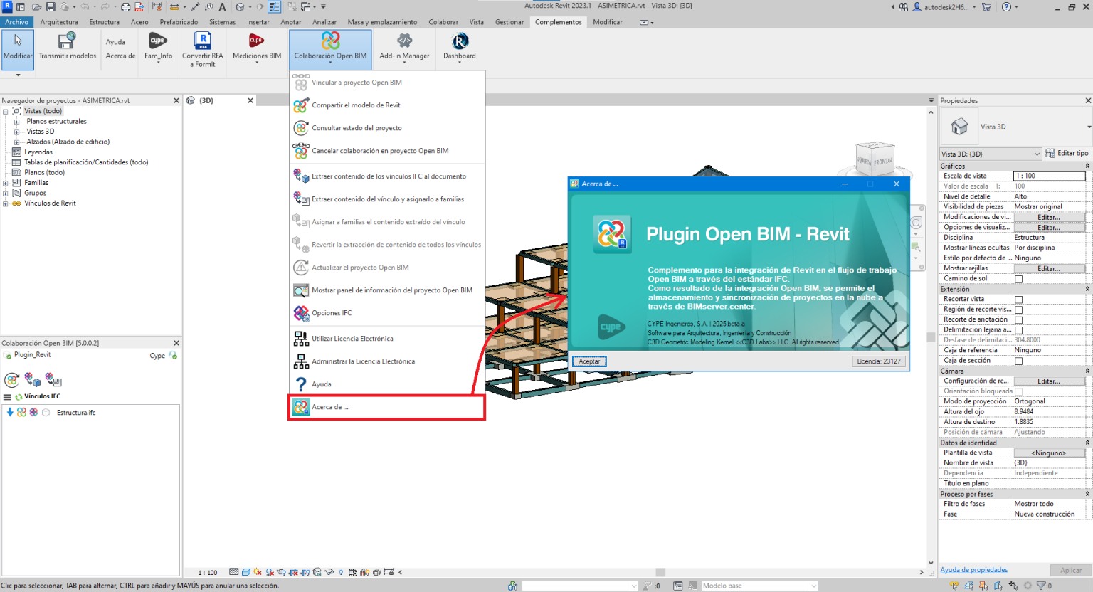 Plugin Open BIM - Revit archivos - CYPE