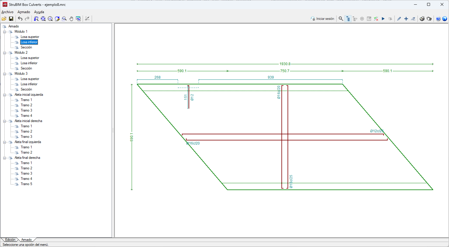 StruBIM Box Culverts - Reinforcement - CYPE