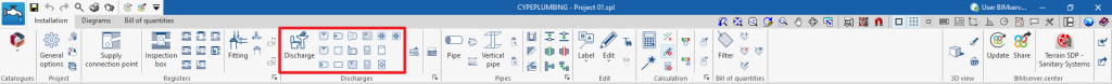 CYPEPLUMBING - Sanitary Systems. Discharges - CYPE