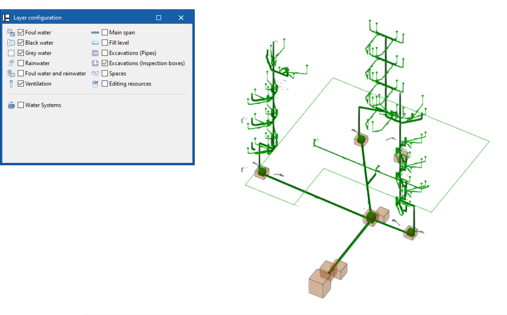 CYPEPLUMBING - Sanitary Systems. Layer configuration - CYPE