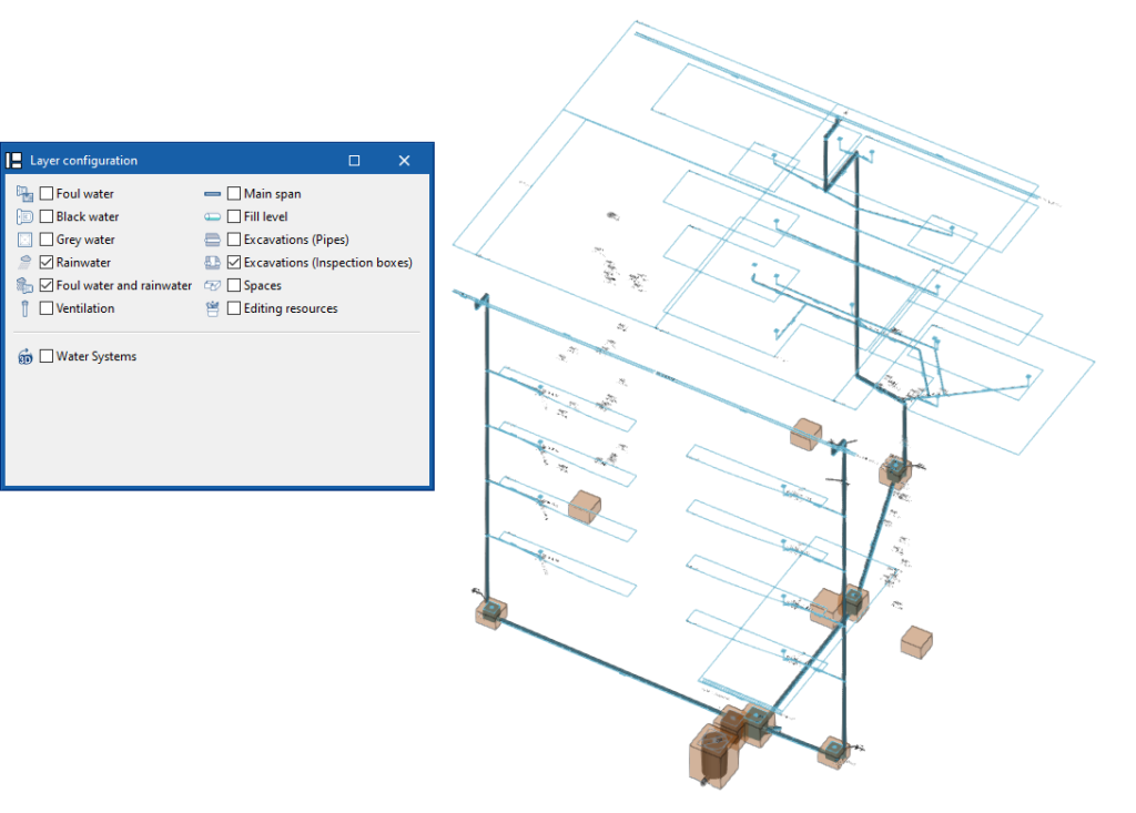 CYPEPLUMBING - Sanitary Systems. Layer configuration - CYPE