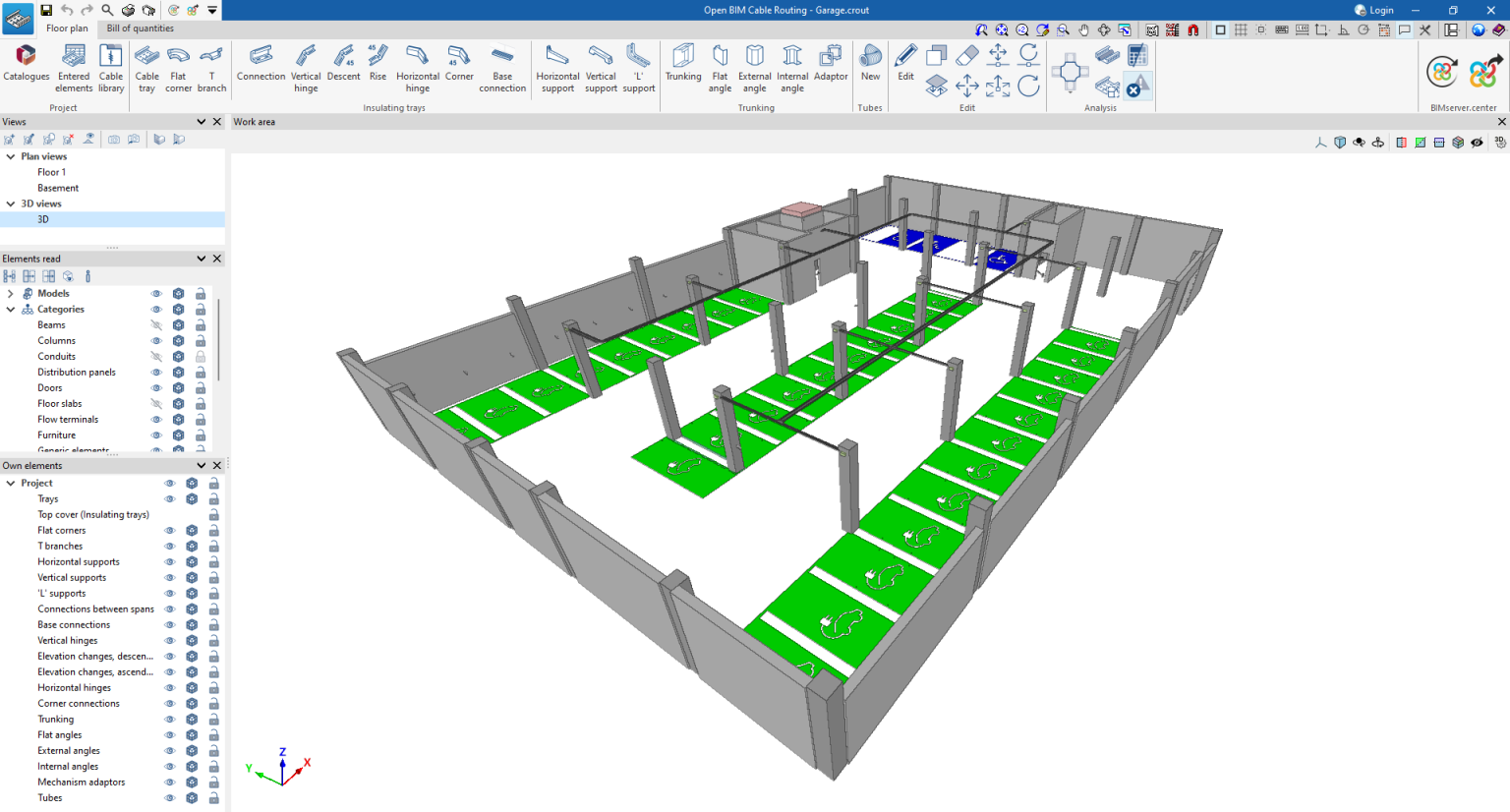 Open BIM Cable Routing - Work environment - CYPE