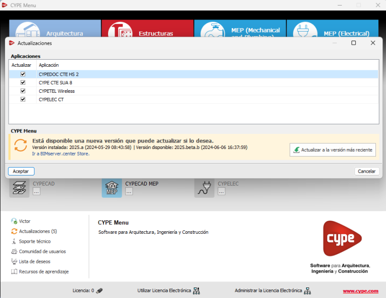 Versión 2025.b - CYPE