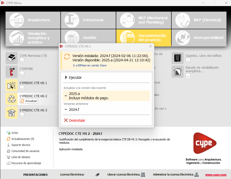 Versión 2025.b - CYPE