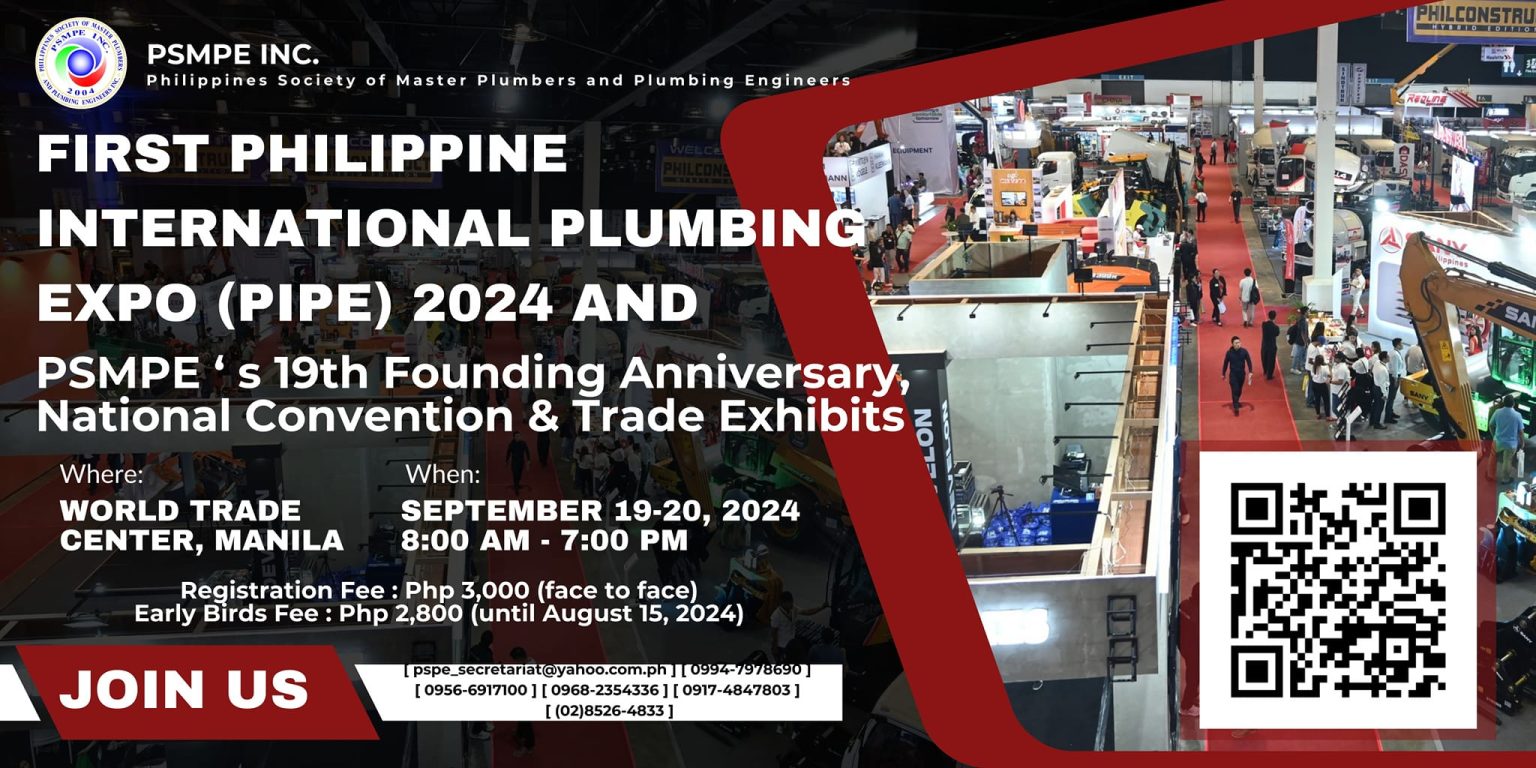 First Philippine International Plumbing Expo (PIPE) 2024 And PSMPE ‘ s ...