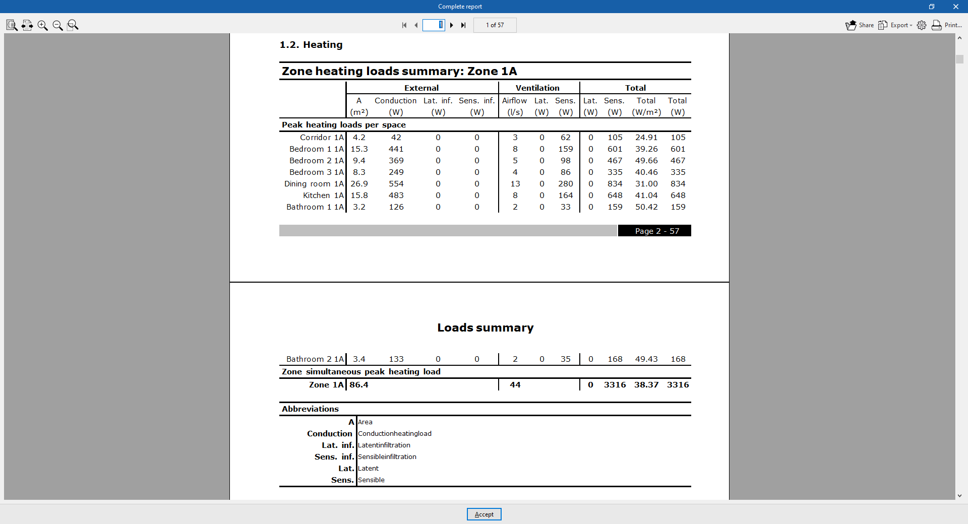 CYPETHERM LOADS - Analysis. Project - CYPE