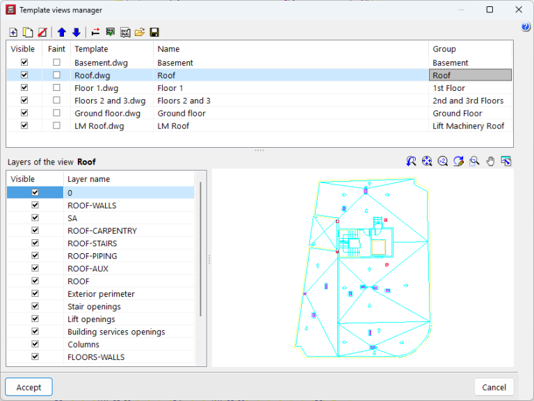 Improved management of DXF and DWG templates - CYPE