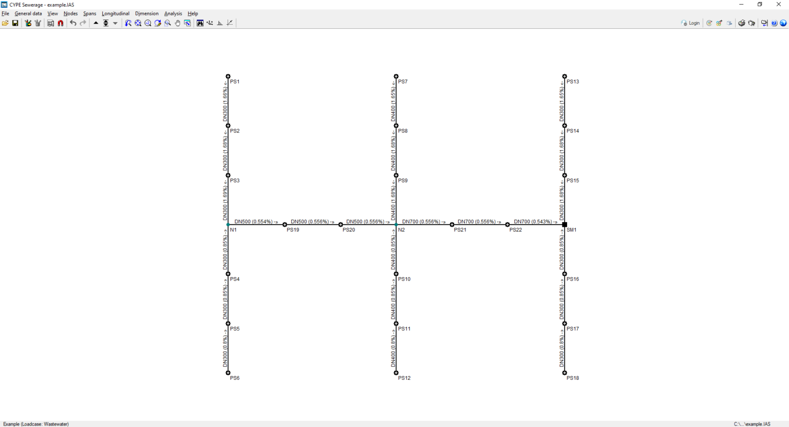 CYPE Sewerage - Ambiente de trabalho - CYPE