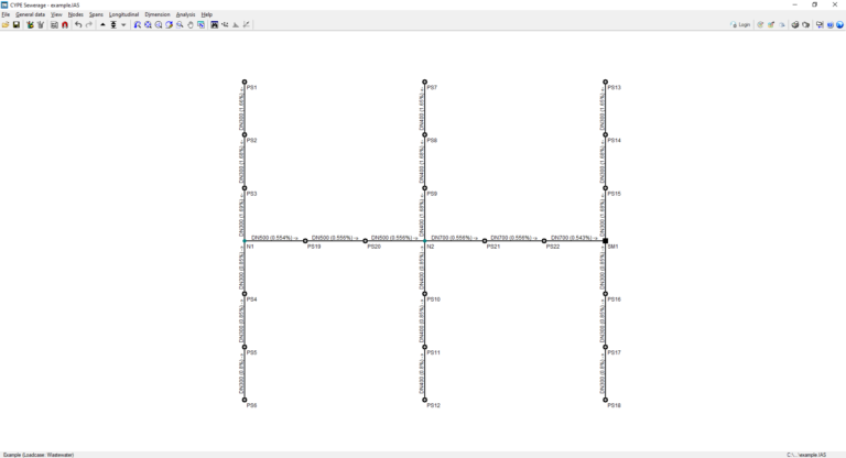 CYPE Sewerage - Ambiente de trabalho - CYPE