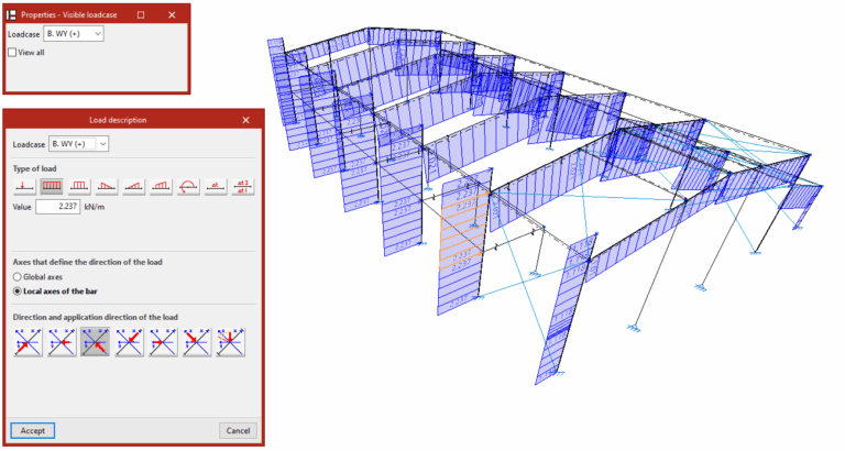 CYPE 3D - Pestaña "Carga"