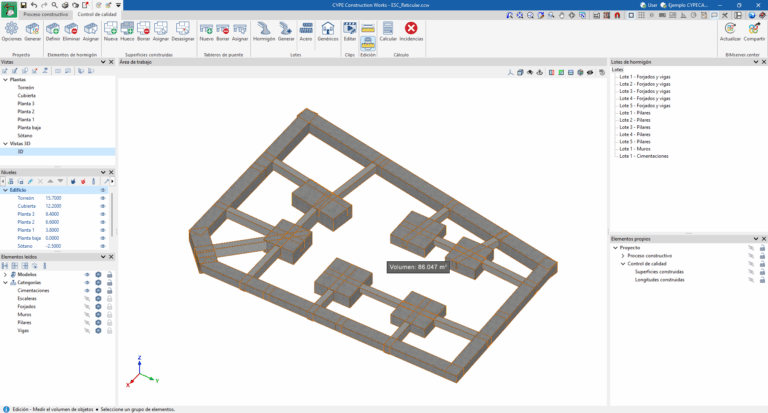 CYPE Construction Works - Herramientas de edición de la pestaña "Control de calidad" - CYPE