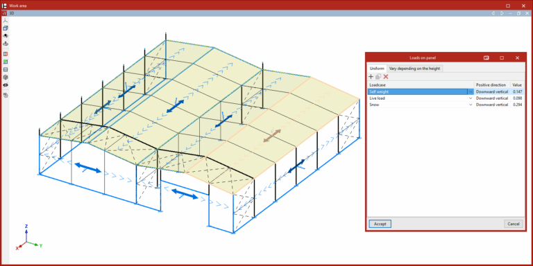 CYPE 3D - Pestaña "Carga"