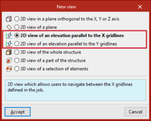 CYPE 3D - Vues en élévation parallèles aux lignes de grille - CYPE